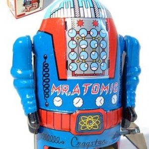 Mr Atomic Robot Blue Cragstan - Tin Toy Arcade