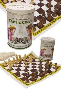 Classic Chess Set Fabric Game in Tin - Tin Toy Arcade