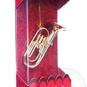 Gold Tuba Musical Metal Ornament - Tin Toy Arcade