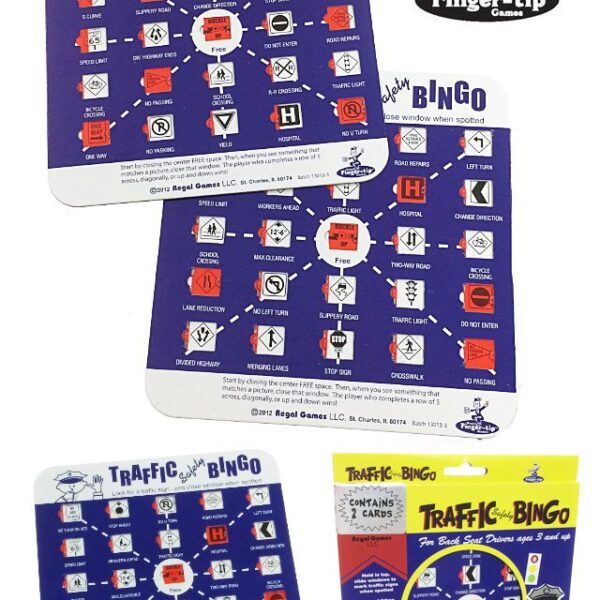 Traffic Safety Signs Bingo Game Set of 2 - Tin Toy Arcade