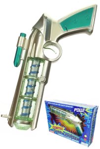 Cosmic Shock Phaser Ray Gun with Lights - Tin Toy Arcade
