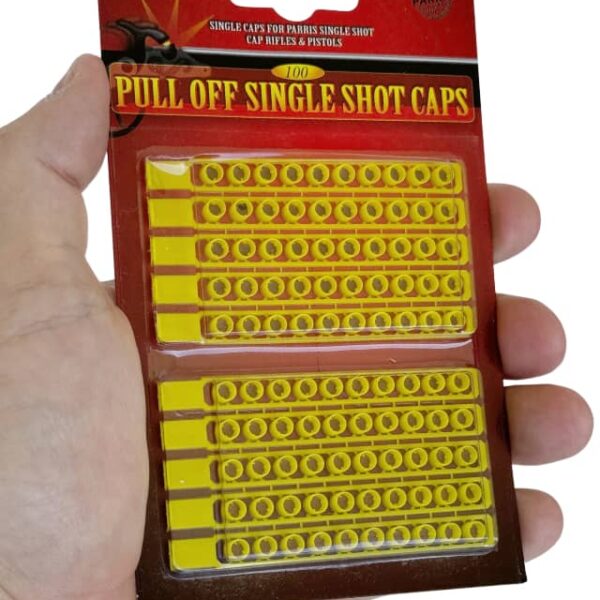 100 Single Shot Caps for Cap Guns Pistols - Tin Toy Arcade