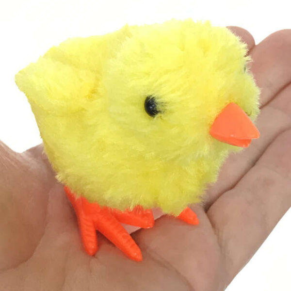 Bright Yellow Chick Hopping Wind Up - Tin Toy Arcade
