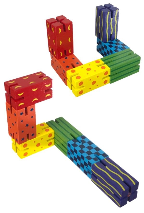 What Zit Wooden Posable Fidget Toy 10 Inches - Tin Toy Arcade