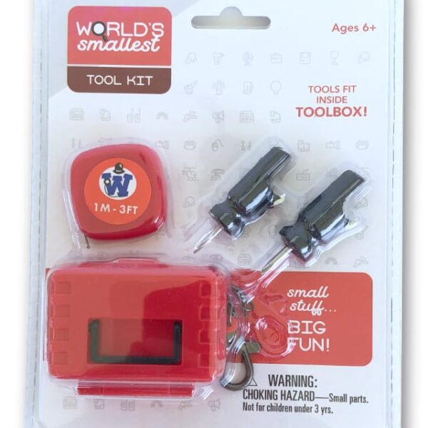 Worlds Smallest Tool Box with 3 Mini Tools - Tin Toy Arcade