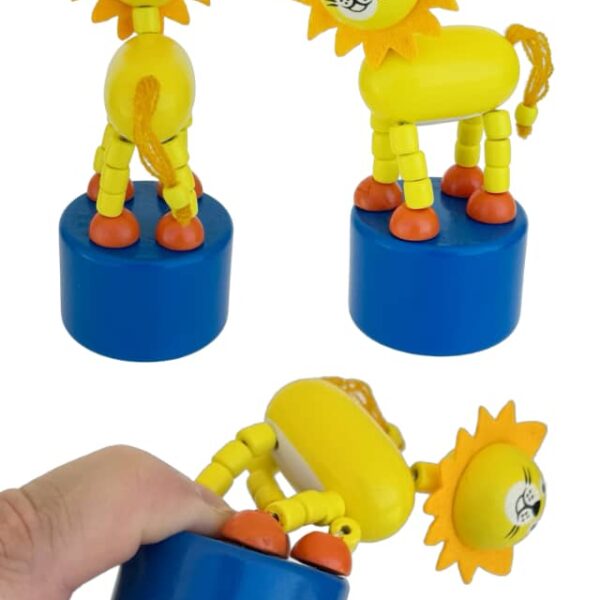 Safari Lion Wooden Thumb Puppet Toy - Tin Toy Arcade